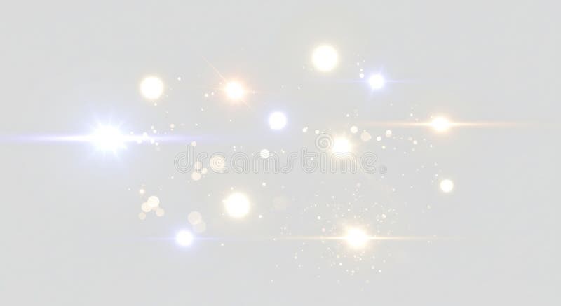 Bright Light Effects with Various Lens Flares and Small Sparkling ...