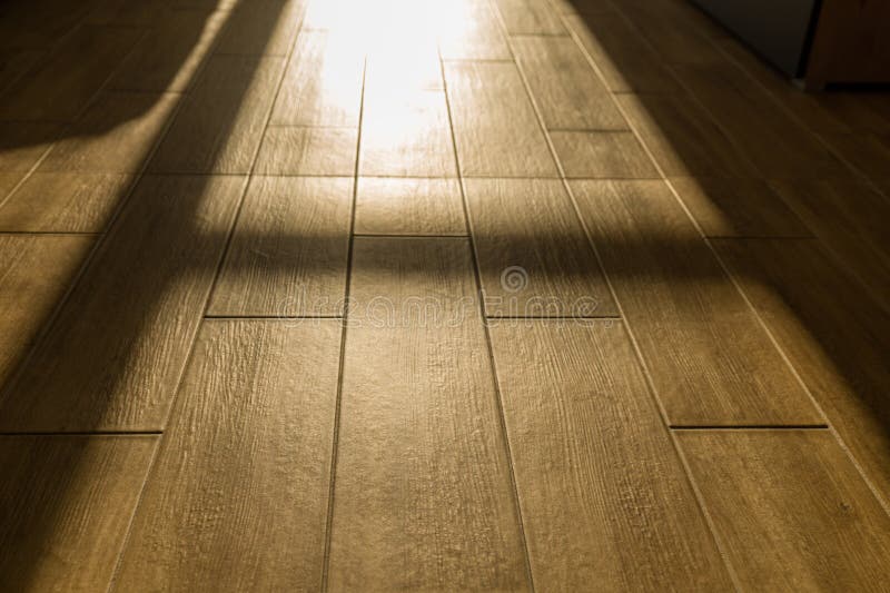 Bright Light Enters Windows Casts Dark Shadows Floor Stock Photos ...