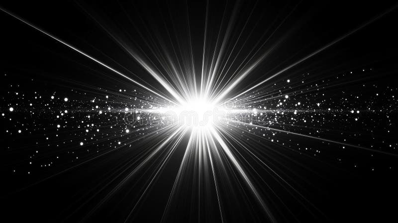 Bright Light Explosion Creates Starburst Effect with Dazzling Particles ...