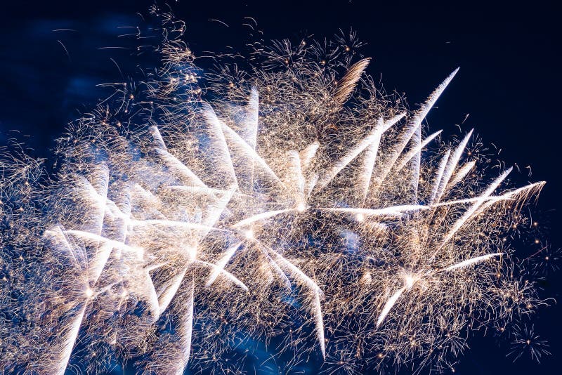 Bright Light Flash of Fireworks, Against the Background of the Night ...