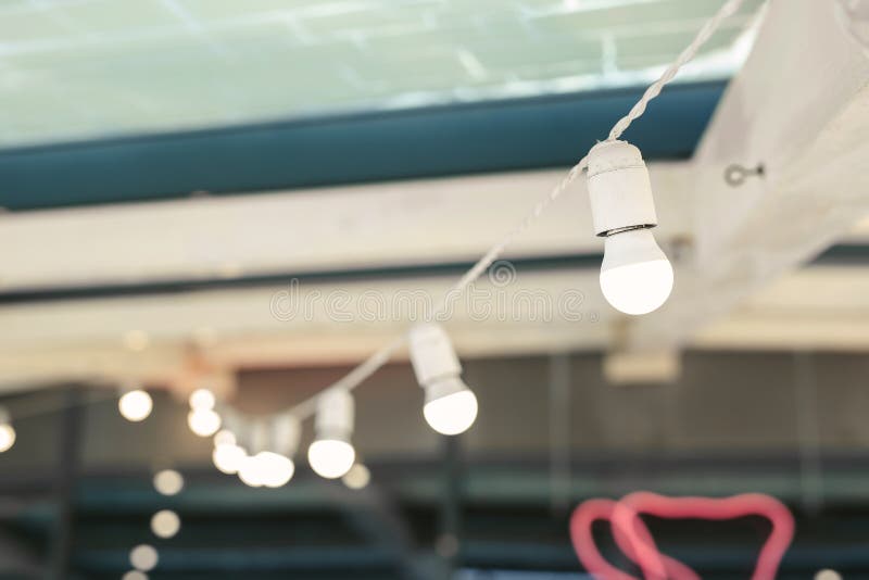Bright Light Glass Background Lamp. Stock Photo - Image of restaurant ...