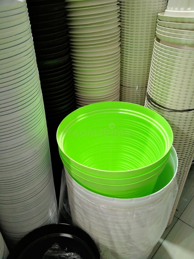 Bright Light Green Bowls Color that is Circular Round Stock Image ...