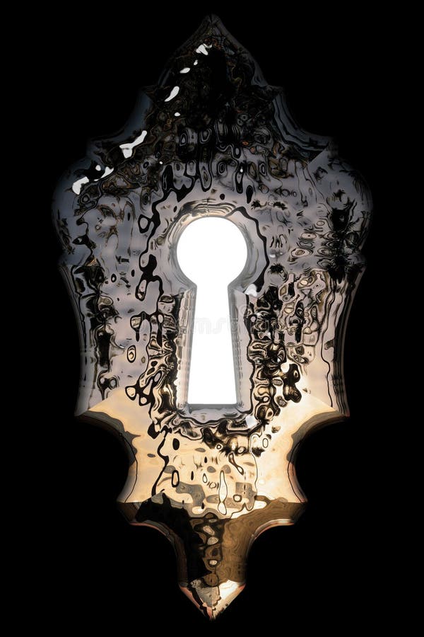 Bright Light in the Keyhole, Decorative Design Element, Imitation ...