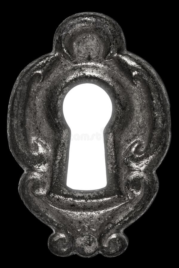 Bright Light in the Keyhole, Decorative Design Element, Isolated on ...