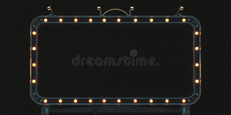 Bright Light Marquee Frame Ready for a Performance in a Theater Setting ...