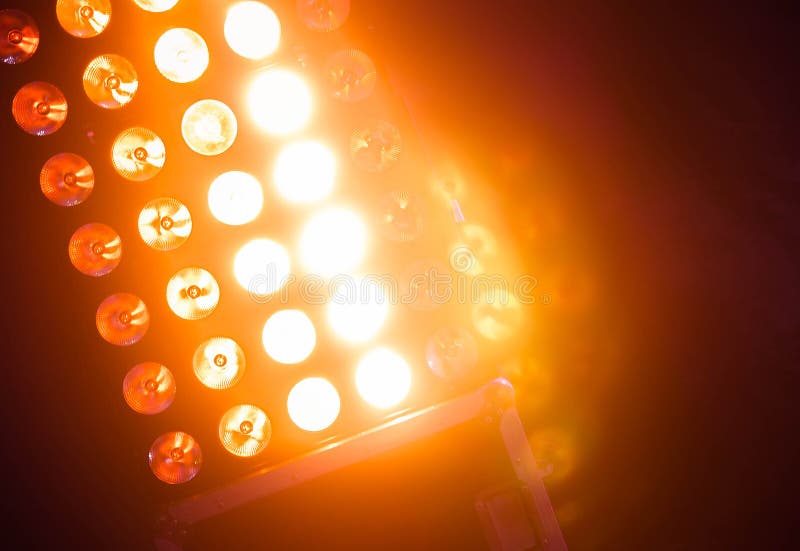 Bright Light of Matrix Stage Lights with a Glow Stock Photo - Image of ...