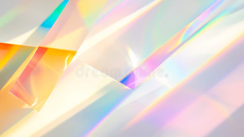 Bright Light Passes through Transparent Prisms, Creating Soft yet ...