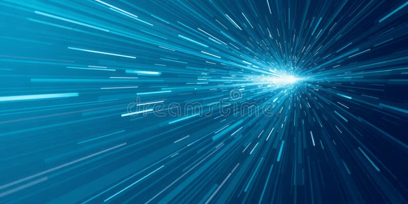 Dynamic Blue Light Rays Create a Vivid Burst of Energy in a Cosmic ...