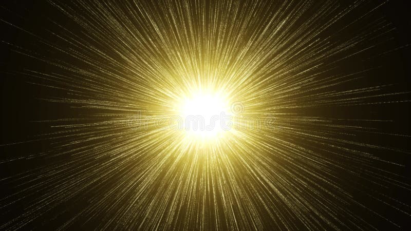 Bright Light with Red Rays and Particles Moving on Dark Background. Can ...