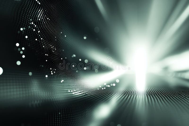 Abstract Light Rays Illuminating a Dark Background with Sparkling ...