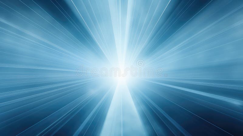 Bright Light Rays Radiating through Deep Blue Space Stock Illustration ...