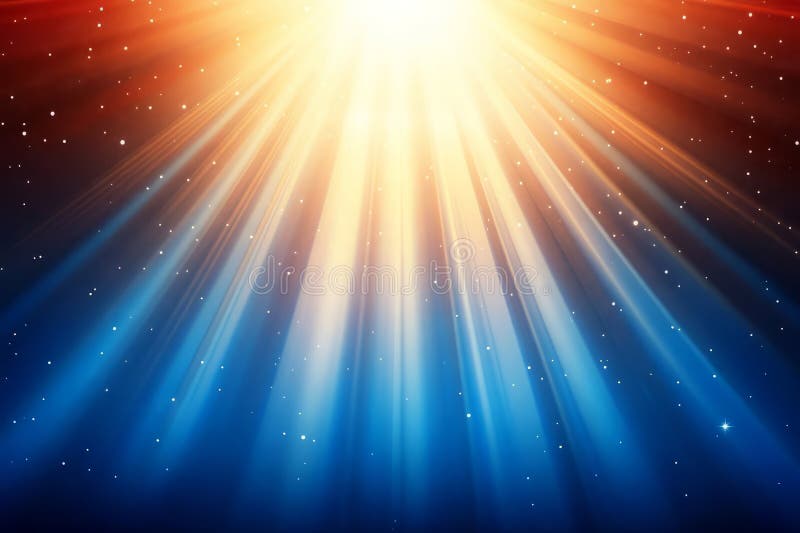 Bright Light Rays Shining through Starry Sky Create Vibrant Atmosphere ...