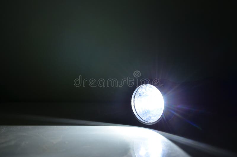 Bright Light and Rays of Torch on the Floor Stock Image - Image of ...