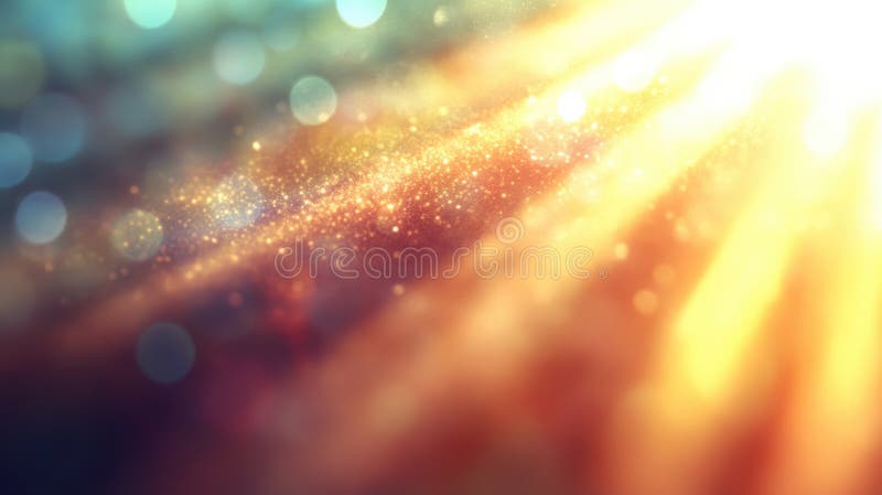 Bright Light Scattering with Warm Lighting and Particles Creating ...