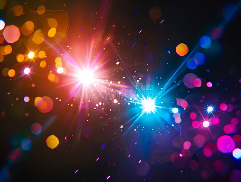 A Bright Light Shines Brightly in the Dark Stock Image - Image of pink ...