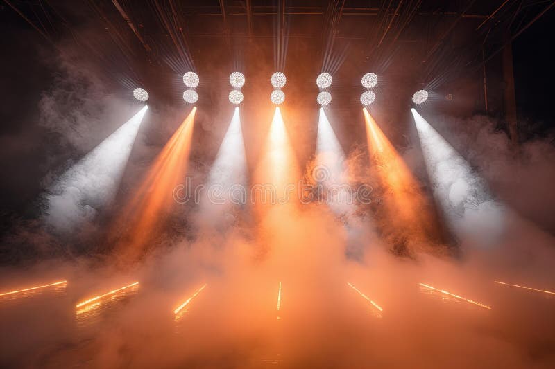 A Bright Light Shines from the Center, Surrounded by Seven White Lights ...