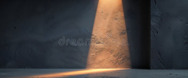 Bright Light Shines Down on a Rough Textured Dark Surface Stock Photo ...