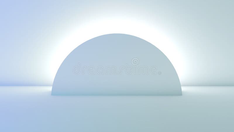 Bright Light Shining from Behind a Sphere or Circle Stock Illustration ...