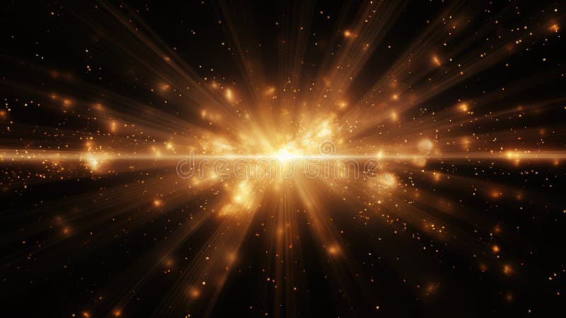 A Bright Light Shining on a Black Background. Suitable for Various ...