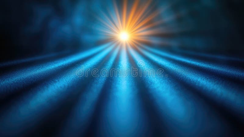 A Bright Light Shining on a Blue Background Stock Photo - Image of ...