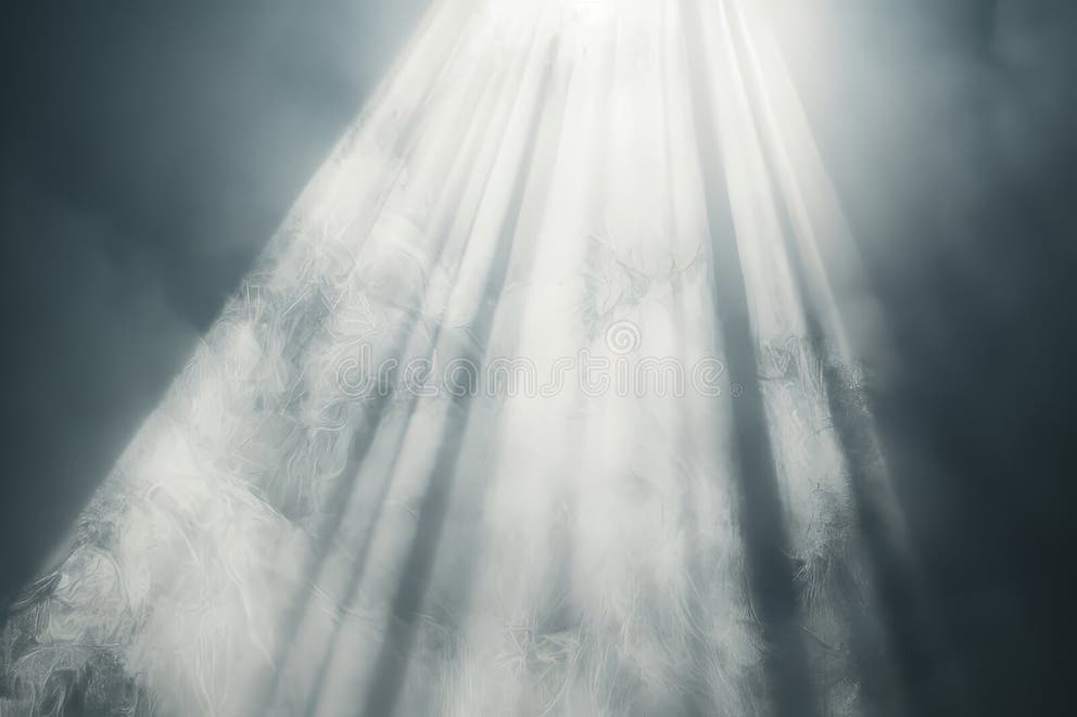 A Bright Light Shining through the Clouds Stock Illustration ...