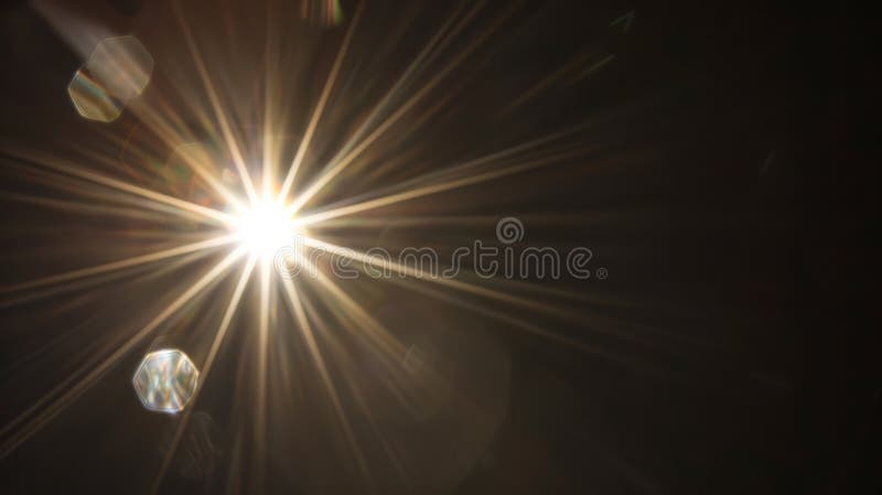 A Bright Light Shining through a Dark Sky with Some Stars, AI Stock ...