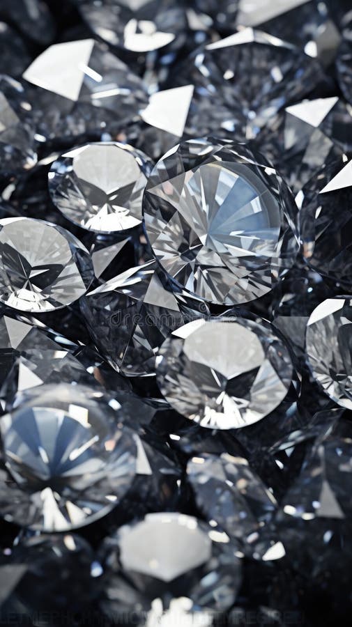 Bright Light Shiny Luxury Diamonds on Black Background Stock ...