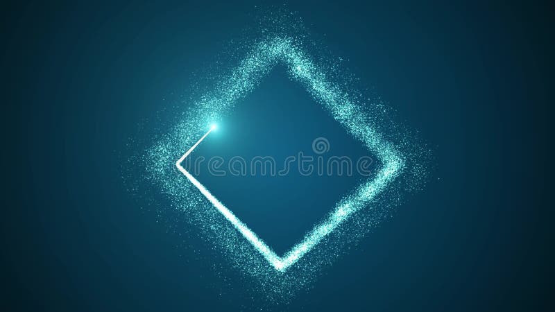 Bright Light Source Draws a Square Frame of Particles on a Gradient ...