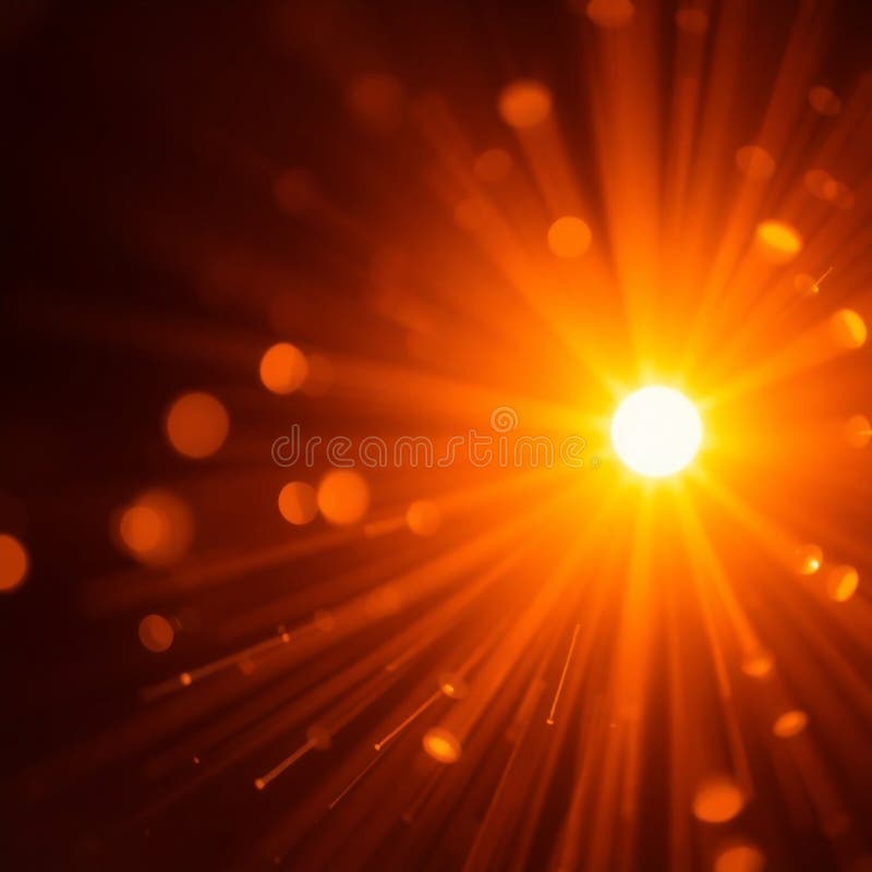 A Bright Light Source with Many Rays Diverging in Different Directions ...