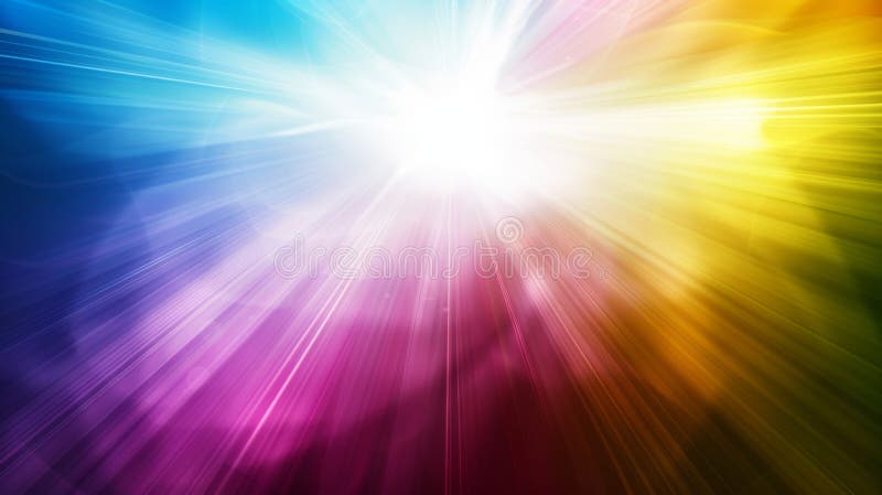 Bright Light Source with Radiant Beams in Blue and Pink Hues Stock ...