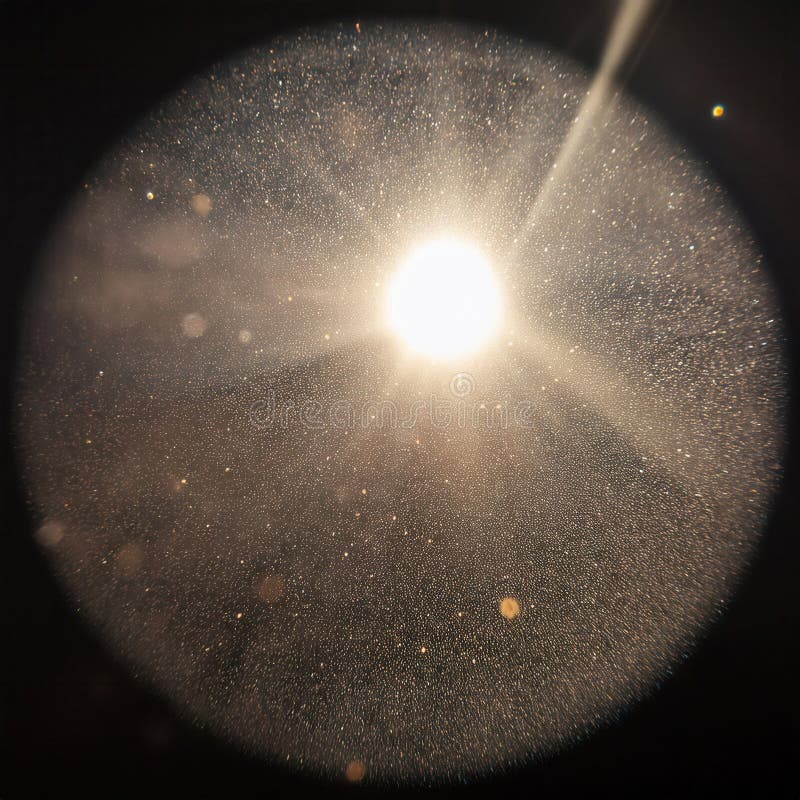 Bright Light Source Surrounded by Particles Illustrates Beauty in ...