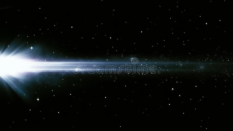 A Bright Light Source in Space with Stars, Suggesting Cosmic Phenomena ...