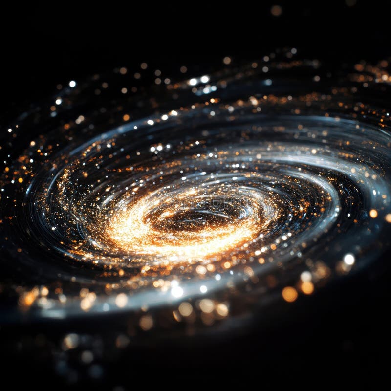 Bright Light Sources Create Stunning Highlights in Cosmic Swirl Stock ...