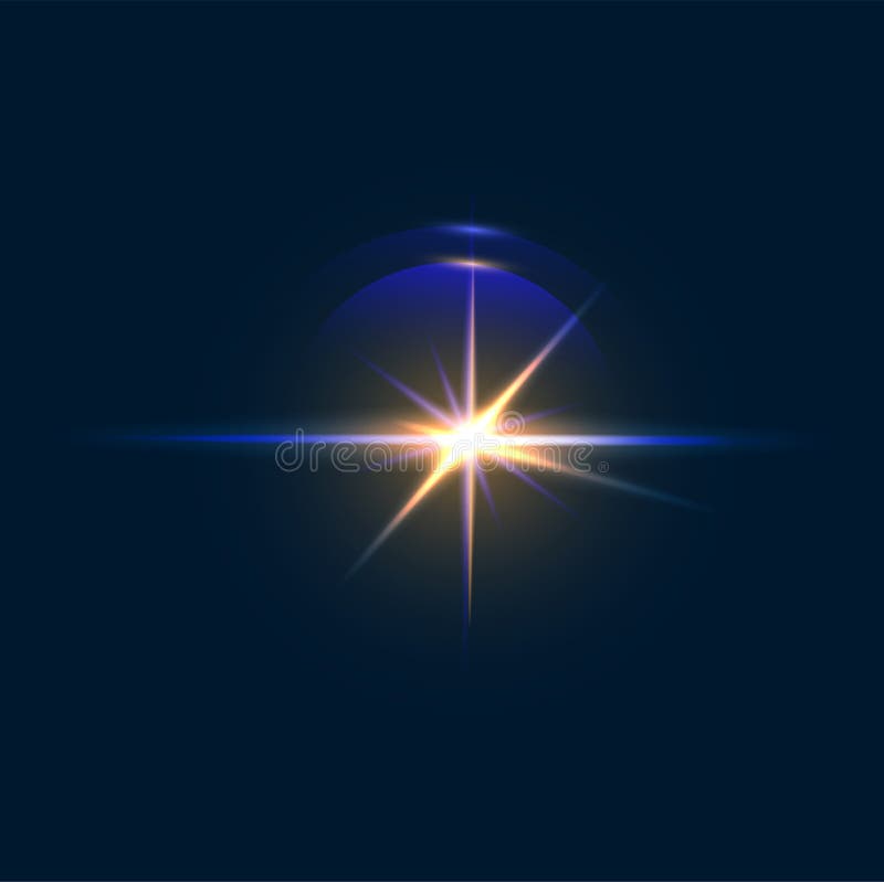 Bright Light Sparkle Flare and Flash Effect Stock Vector - Illustration ...