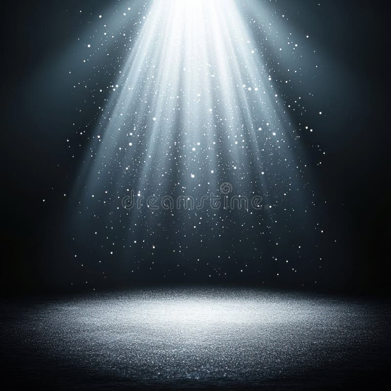 Bright Light Spot Centered in Darkness Creating a Dramatic Effect Stock ...