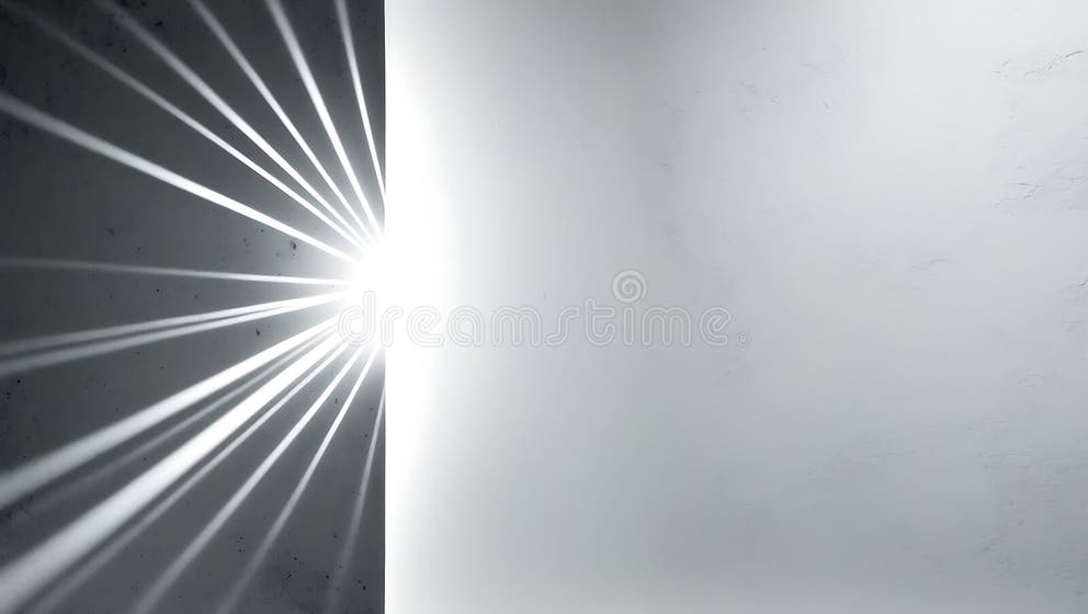 Bright Light Streaks Emanating from a Dark Edge into a Softly Lit Area ...