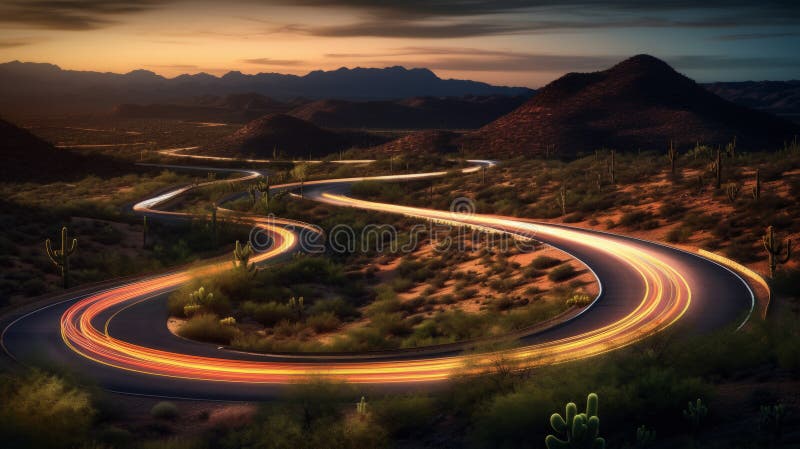 Desert Winding Road Stock Illustrations – 218 Desert Winding Road Stock ...