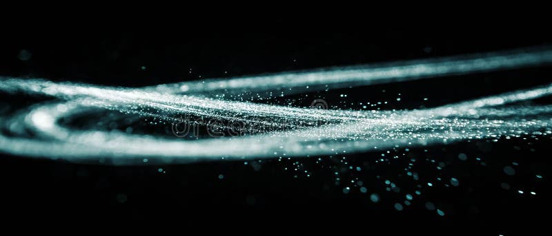 Bright Light Trails Create Dynamic Streaks Against a Black Background ...