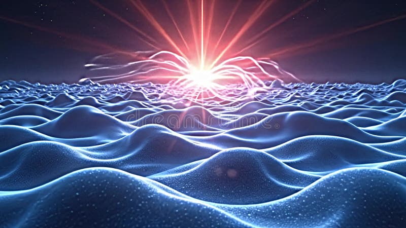 Bright Light Waves Ripple and Cascade from a Starburst Generative AI ...