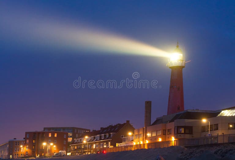 Bright Lighthouse beam stock image. Image of netherlands - 26281143