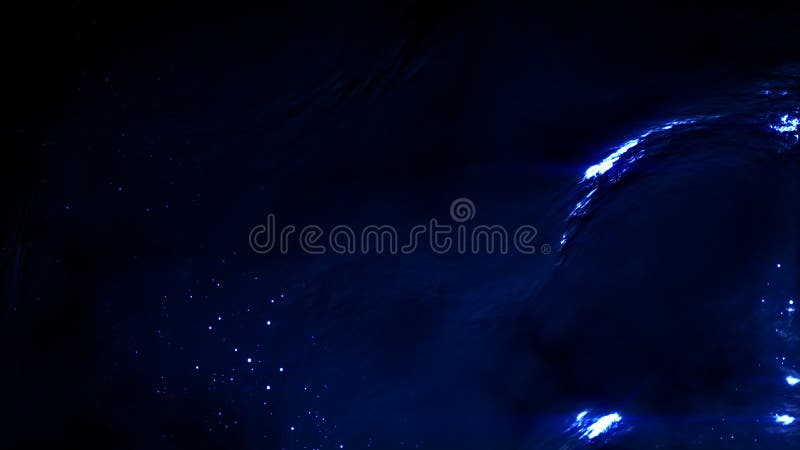 Bright Lighting Blue Shifted Soft Forms on Black Backdrop - Abstract 3D ...
