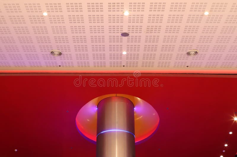 Bright Lighting of Buildings and Structures Close-up Stock Illustration ...