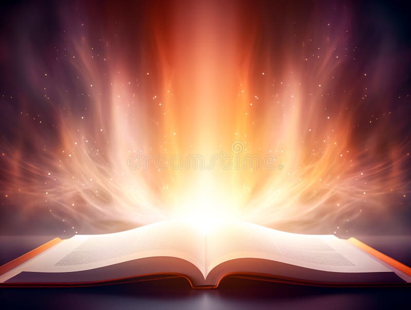 Bright Lighting Coming Out of Book, Knowledge is Power, Read More ...