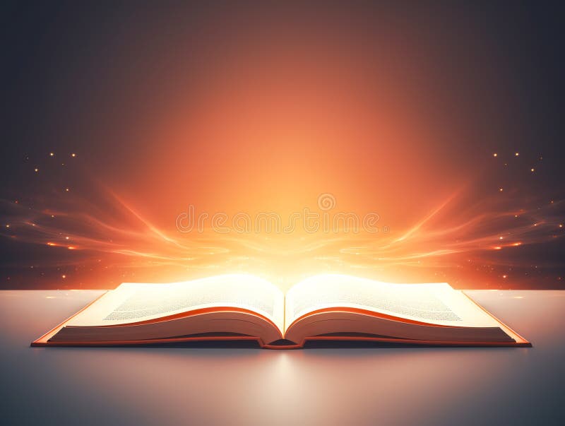 Bright Lighting Coming Out of Book, Knowledge is Power, Read More ...