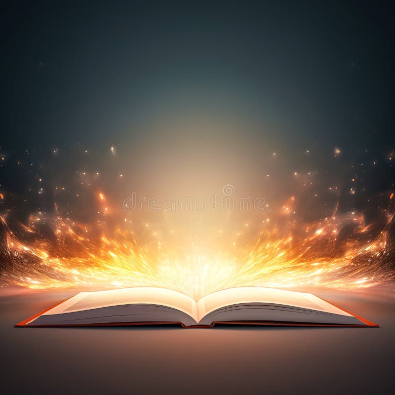 Bright Lighting Coming Out of Book, Knowledge is Power, Read More ...