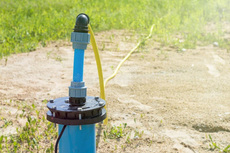 Bright Lighting. Equipped Well Under Water. Their PVC Pipe is Blue ...