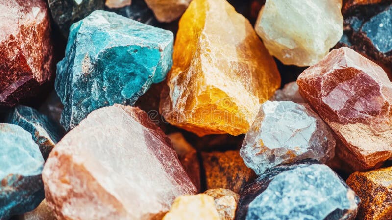 Close-up of Colorful Sedimentary Rocks, Illuminated To Highlight Their ...