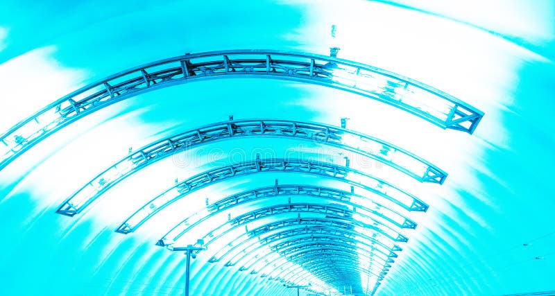 Bright Lighting Vaulted Ceiling in Subway Stock Photo - Image of ...