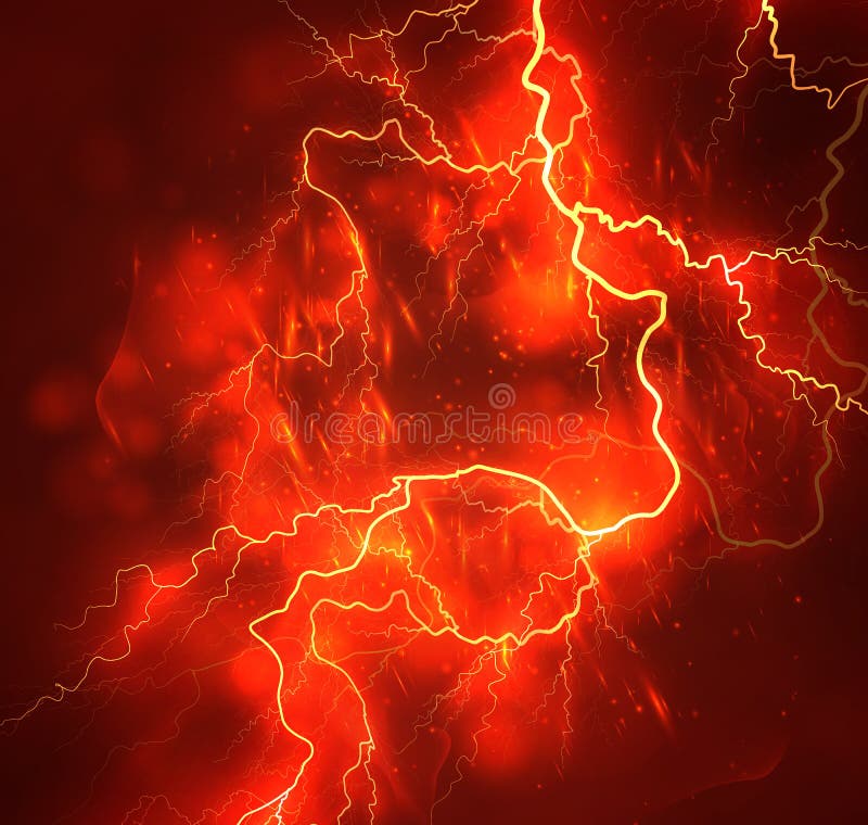 A Bright Lightning in the Dark Sky. Vector Image Stock Vector ...