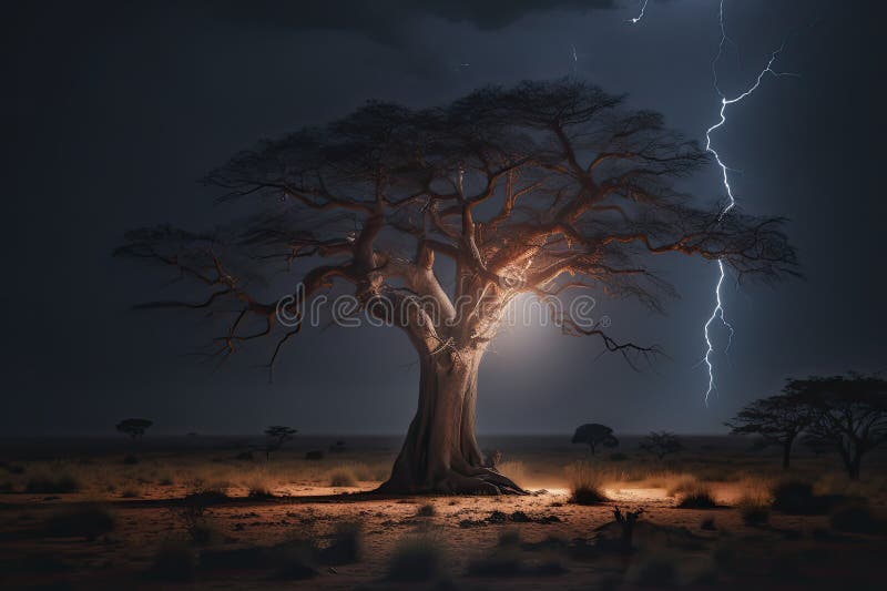 Lightning Hit Tree Stock Illustrations – 45 Lightning Hit Tree Stock ...